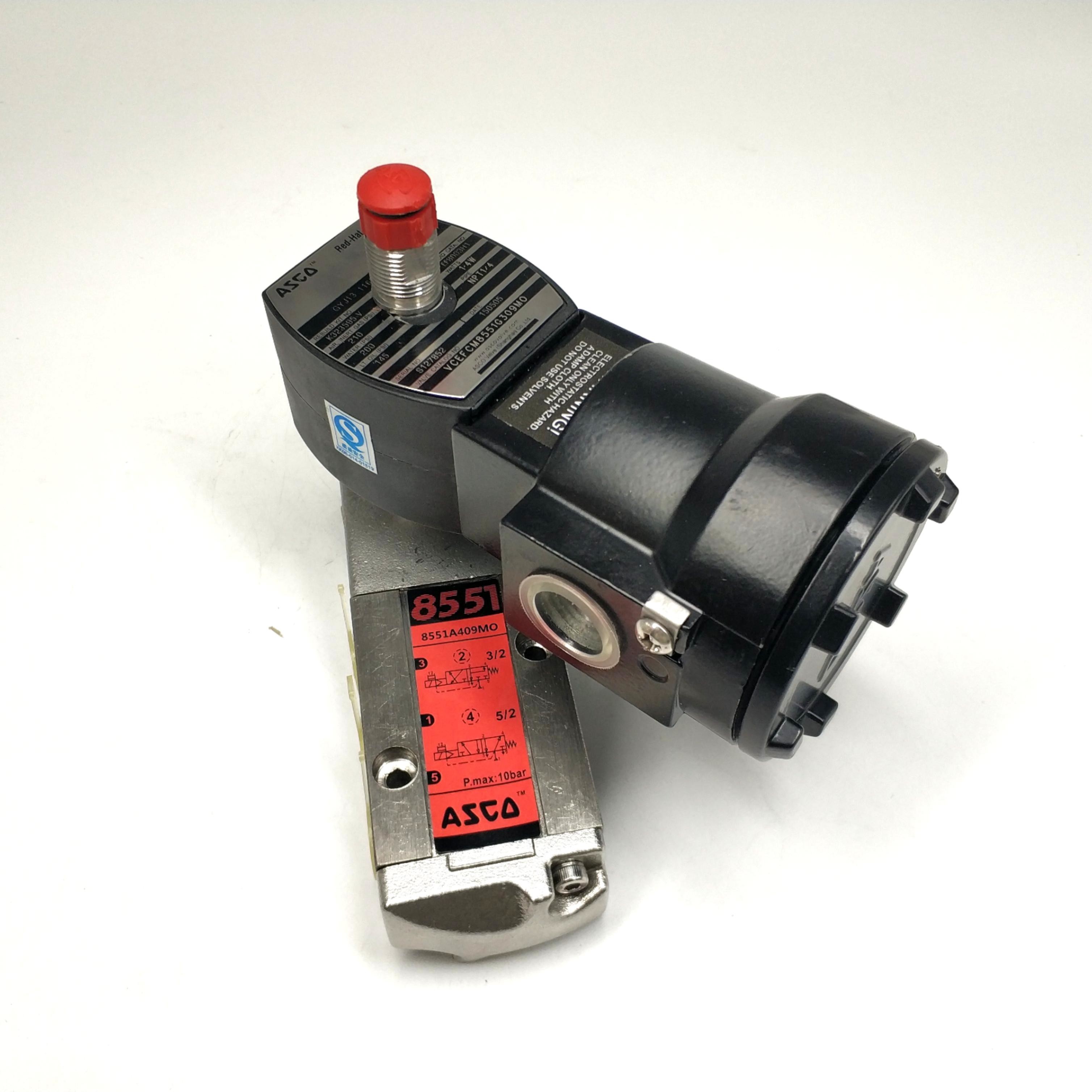 ASCO 8551B401 VCEFCM8551B401MO G1/4 단일 전자기 전자기 밸브 8551 시리즈 폭발 방지